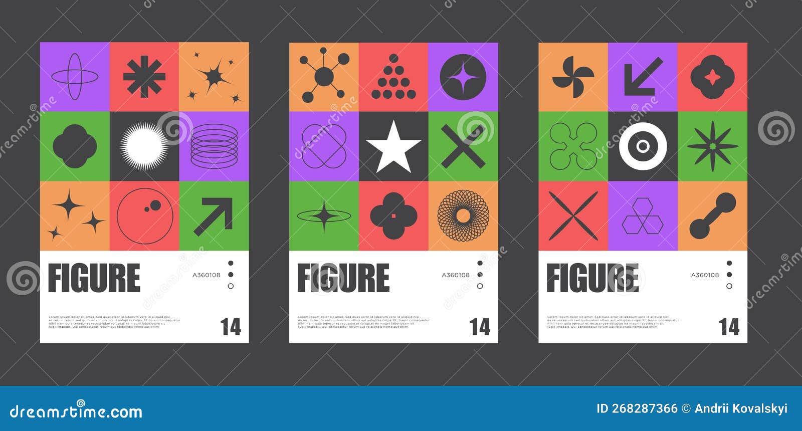 Geometry Minimalistic Artwork Poster with Simple Shape and Figure ...