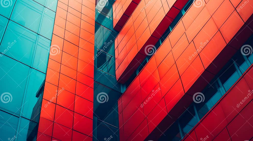 Geometry Modern Buildings and Structures with Gradients and Grainy ...