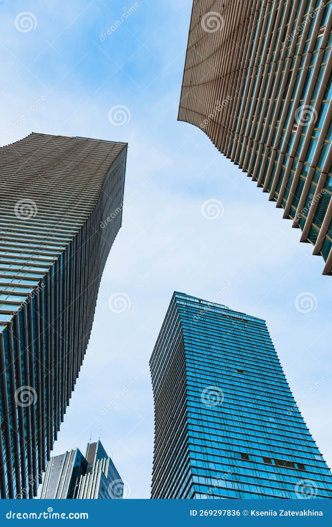 The Geometry of Modern Urban Architecture is Reflected in the Glass ...