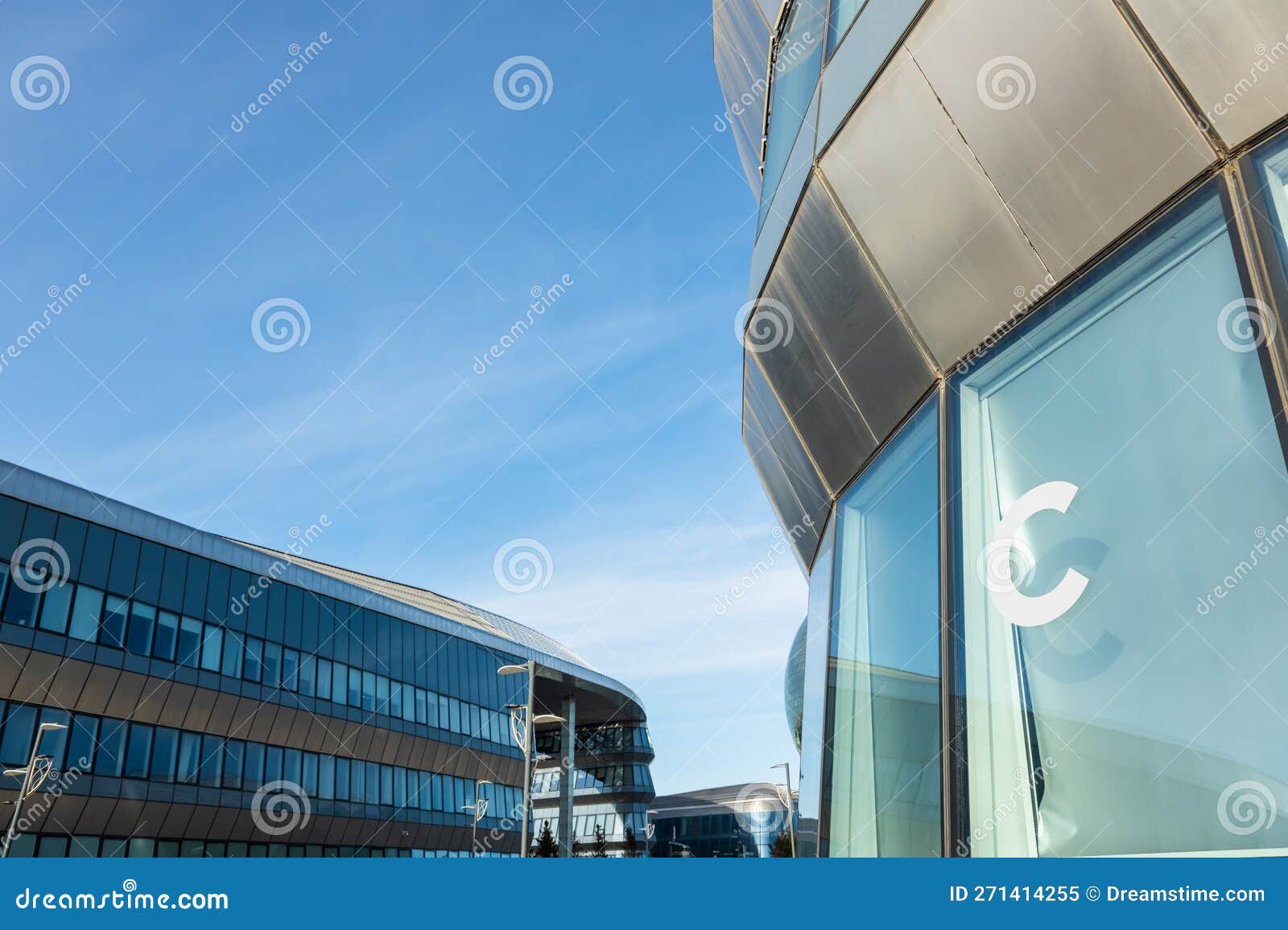 The Geometry of Modern Urban Architecture is Reflected in the Glass ...