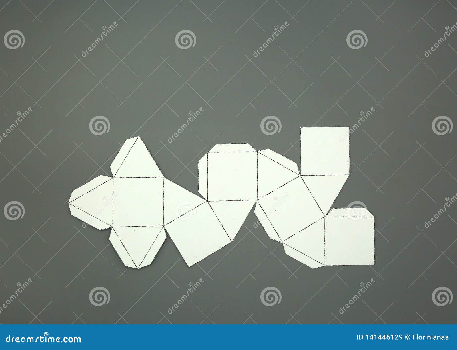 Geometry Net of Archimedean Solid Cuboctahedron . 2-dimensional Shape ...
