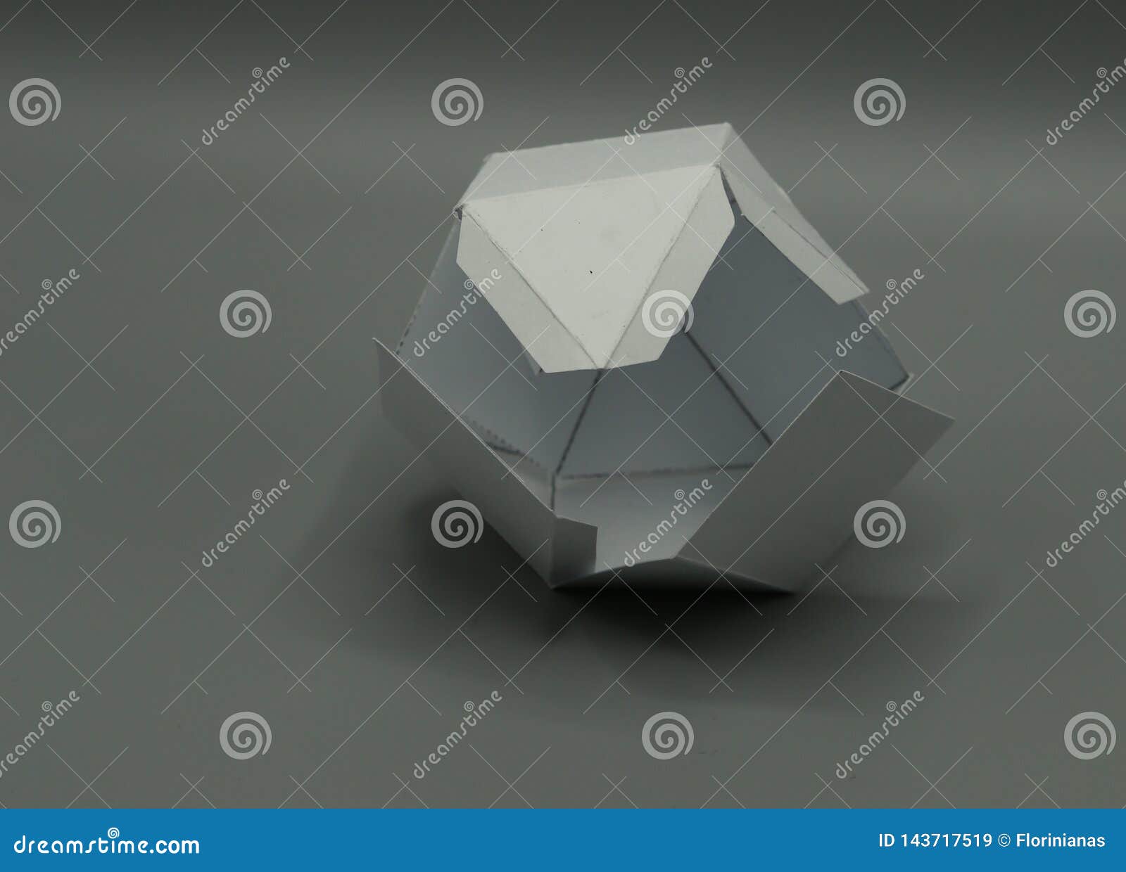 Geometry Net of Cuboctahedron. 2 Dimensional Shape Foldable To Form a ...