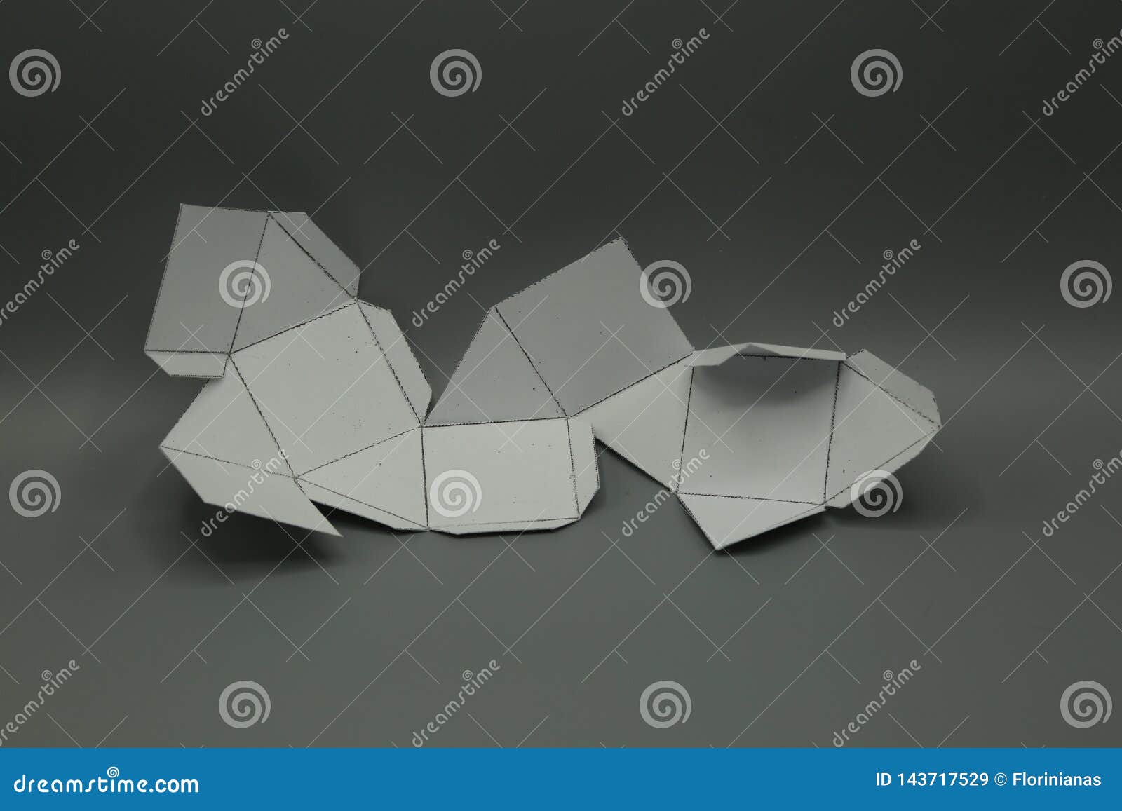 Geometry Net of Cuboctahedron. 2 Dimensional Shape Foldable To Form a ...