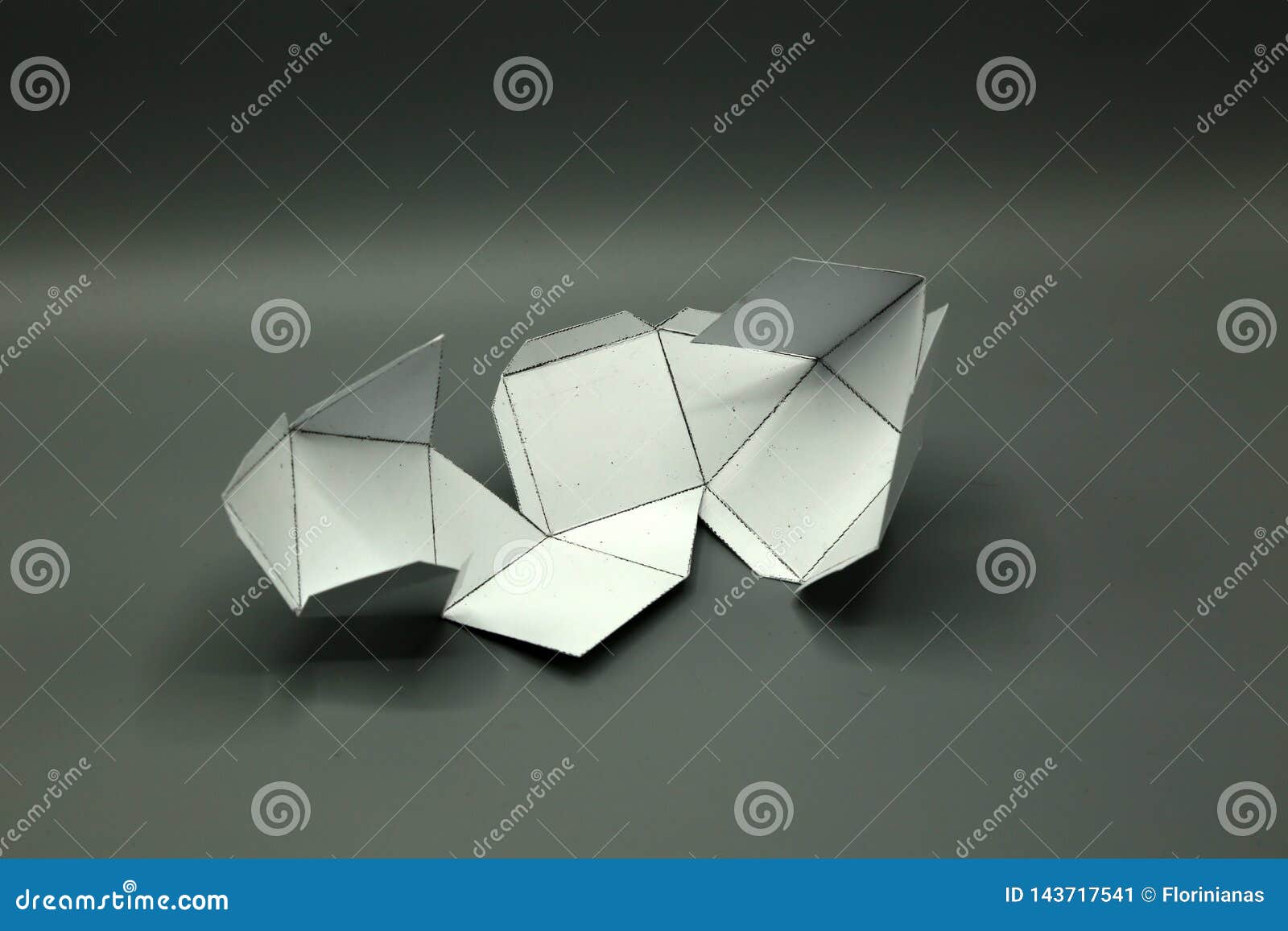 Geometry Net of Cuboctahedron. 2 Dimensional Shape Foldable To Form a ...