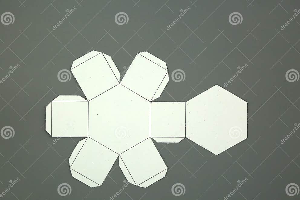 Geometry Net of Hexagonal Prism. 2-dimensional Shape that Can Be Folded ...