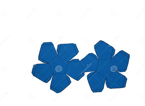 Geometry Net of Platonic Solids Dodecahedron. 2-dimensional Shape that ...