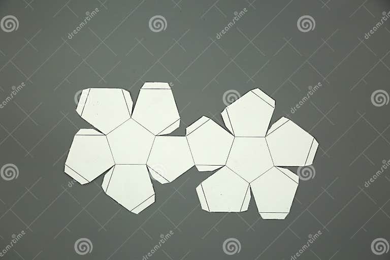Geometry Net of Platonic Solids Dodecahedron. 2-dimensional Shape that ...