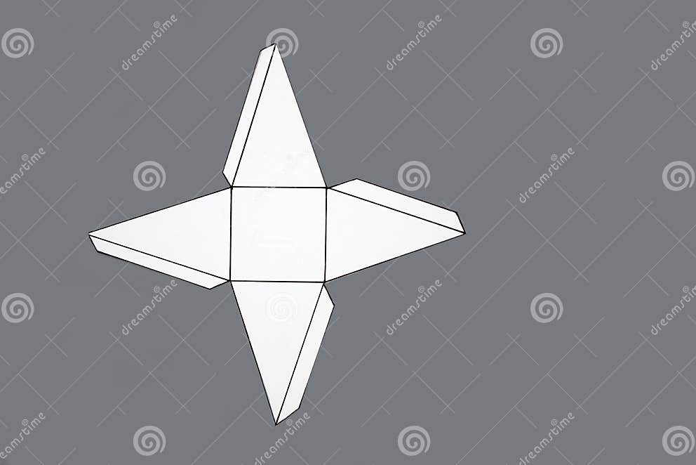 Geometry Net of Rectangular Pyramid. Stock Illustration - Illustration ...