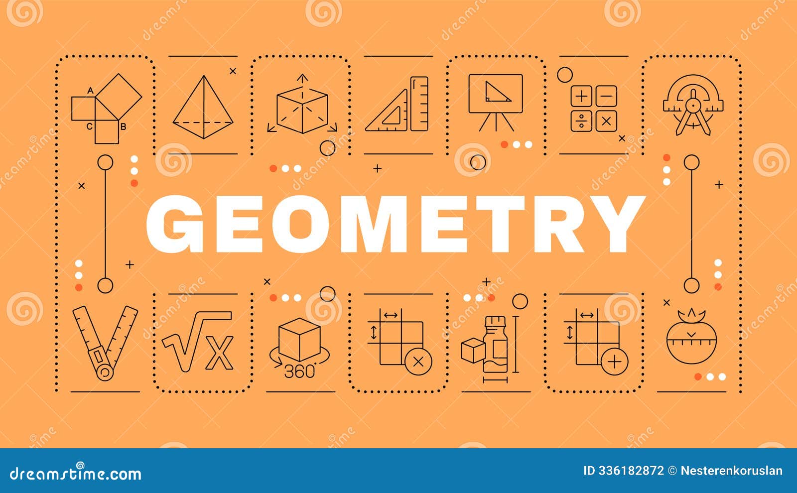 Geometry Orange Word Concept Stock Vector - Illustration of ...