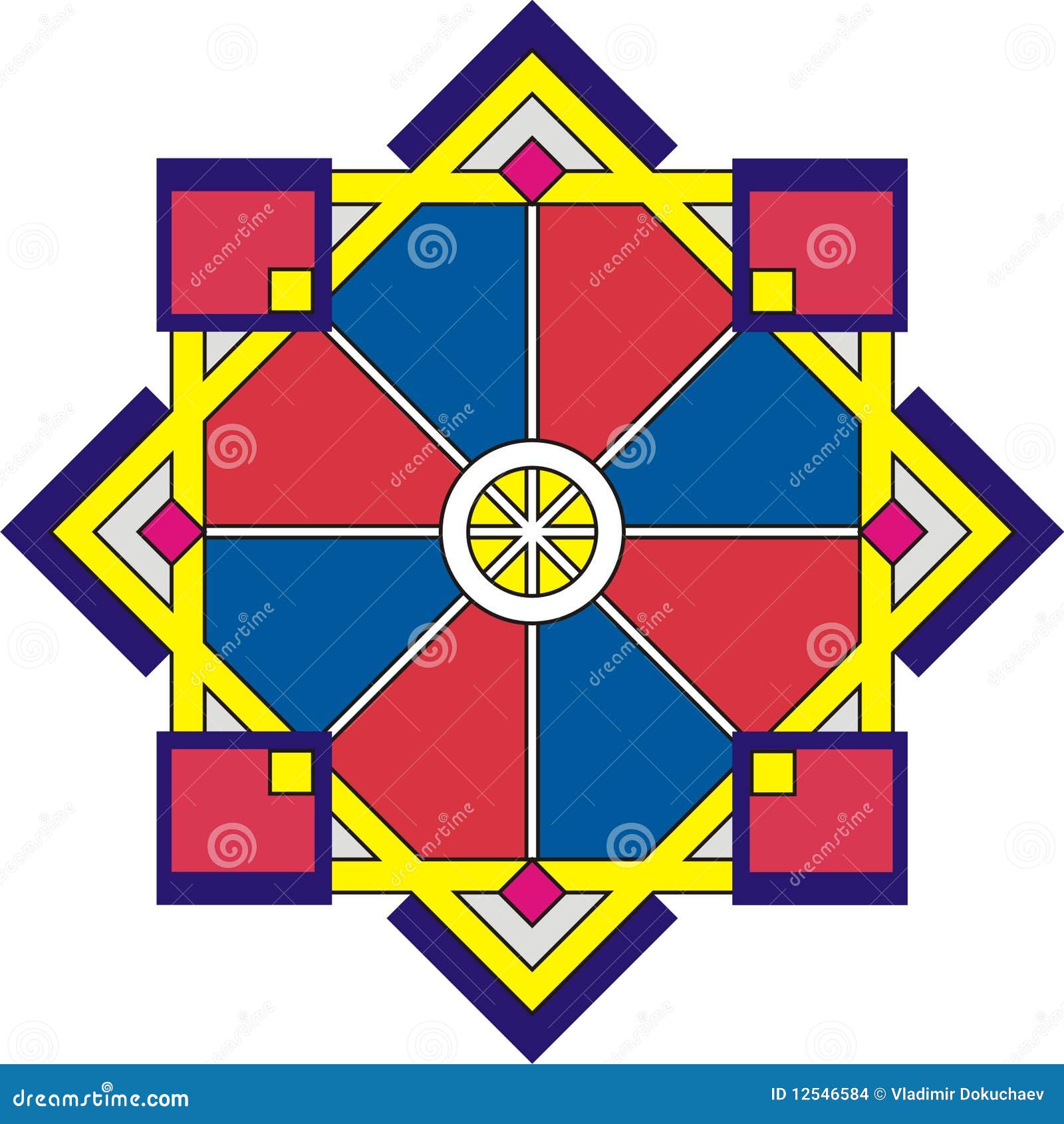 Geometry - Ornamental Rosette Stock Illustration - Illustration of ...