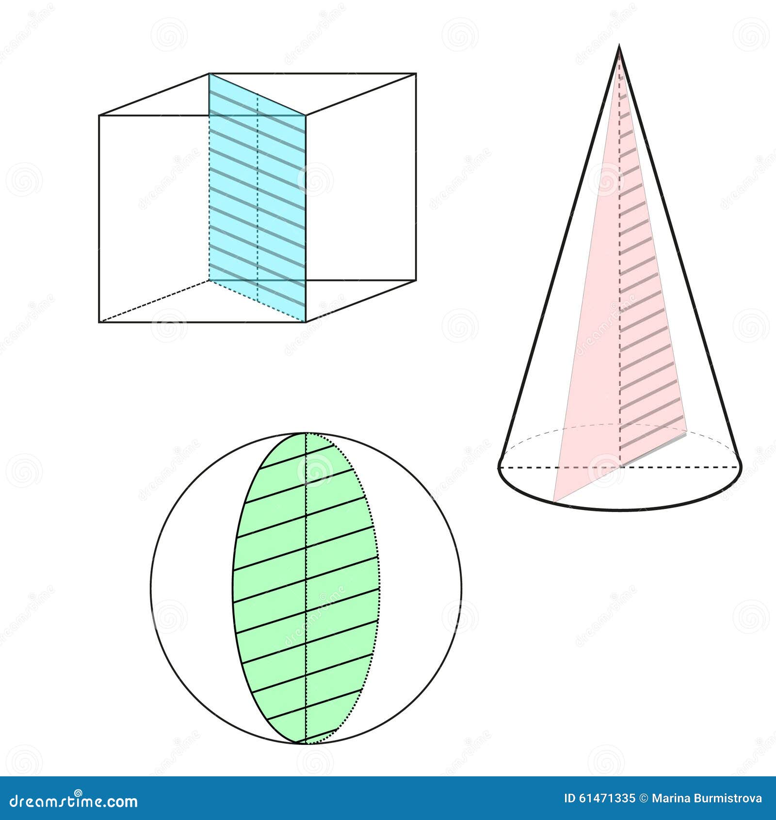 Geometric Solids Vector Illustration | CartoonDealer.com #10816274