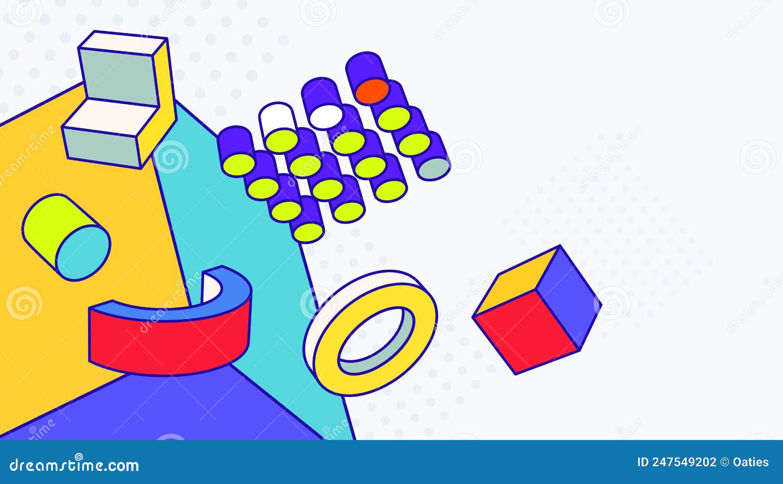 Geometry Playful Elements Colorful Graphic Background Stock Vector ...