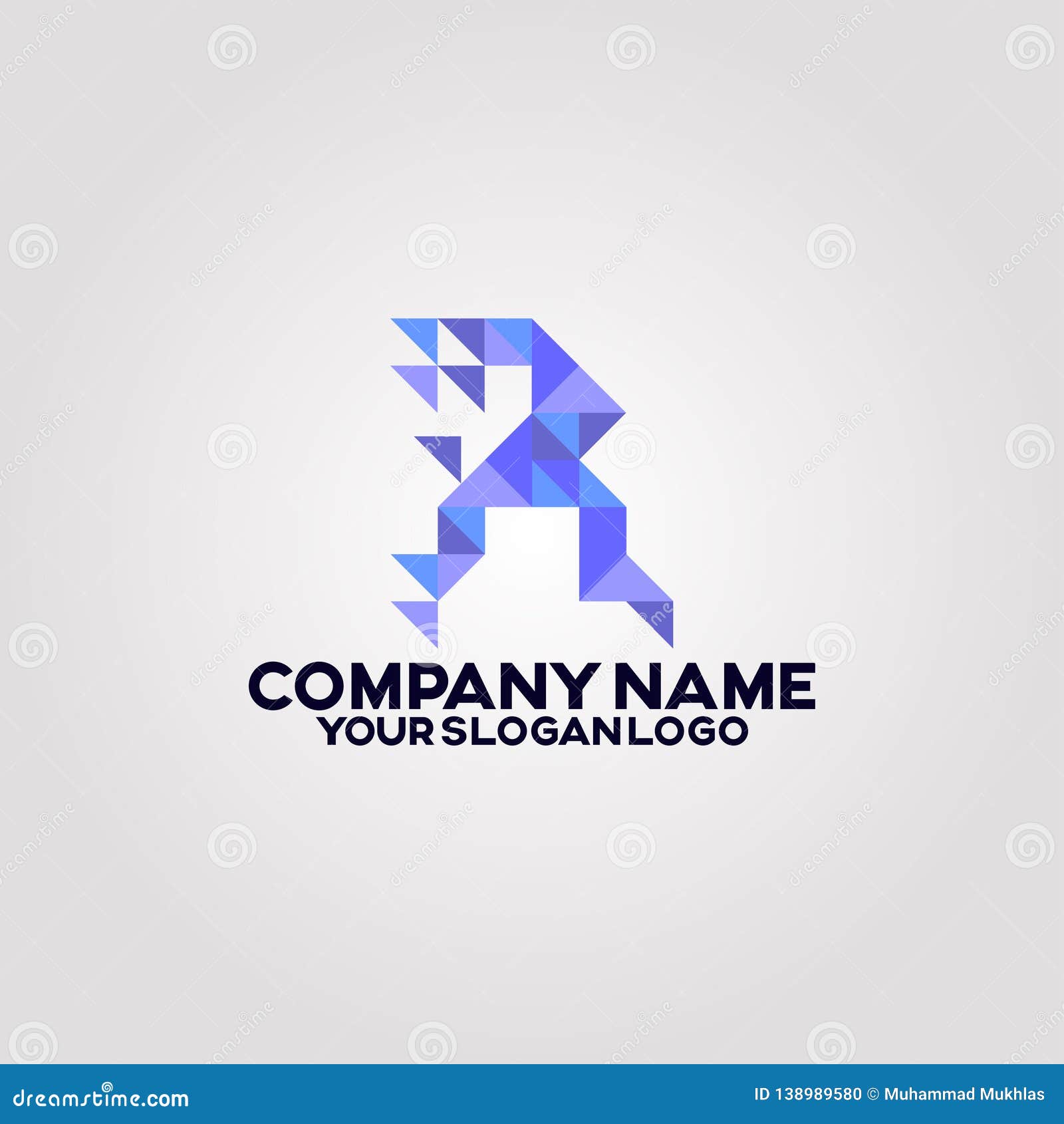 Geometry_polygon_triangle_logo_letter_R_03 Stock Illustration ...