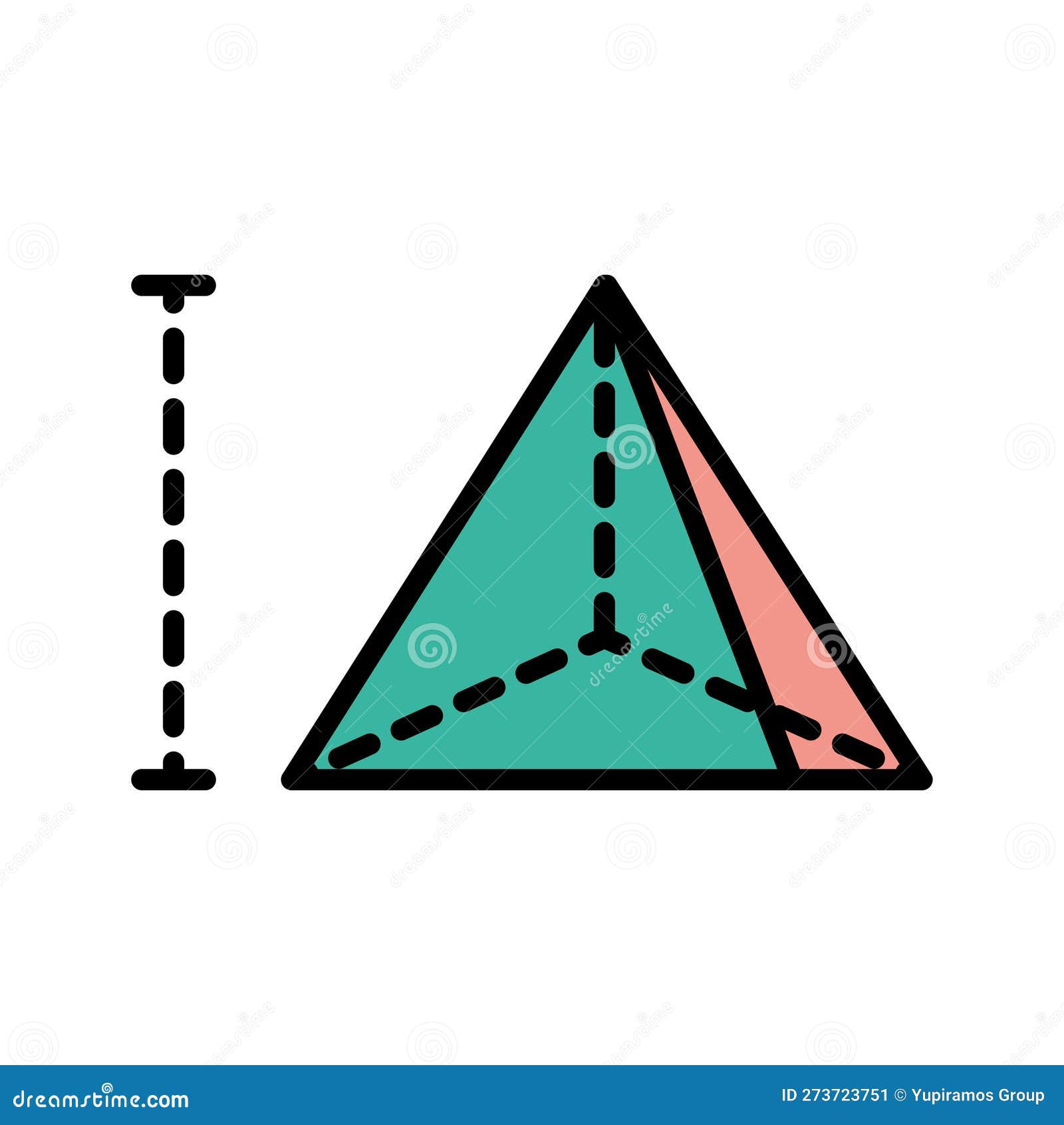 Geometry pyramid math stock illustration. Illustration of template ...