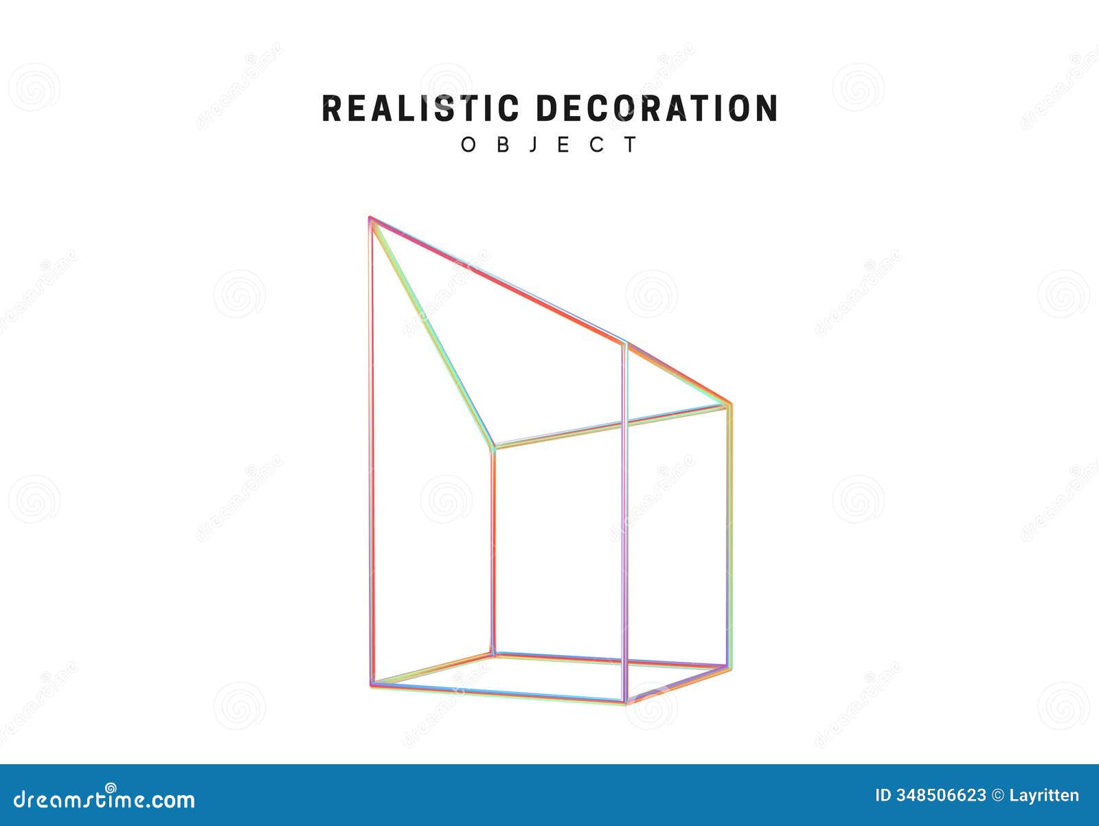 Geometry Realistic Shape 3d Objects with Gradient Holographic Color of ...