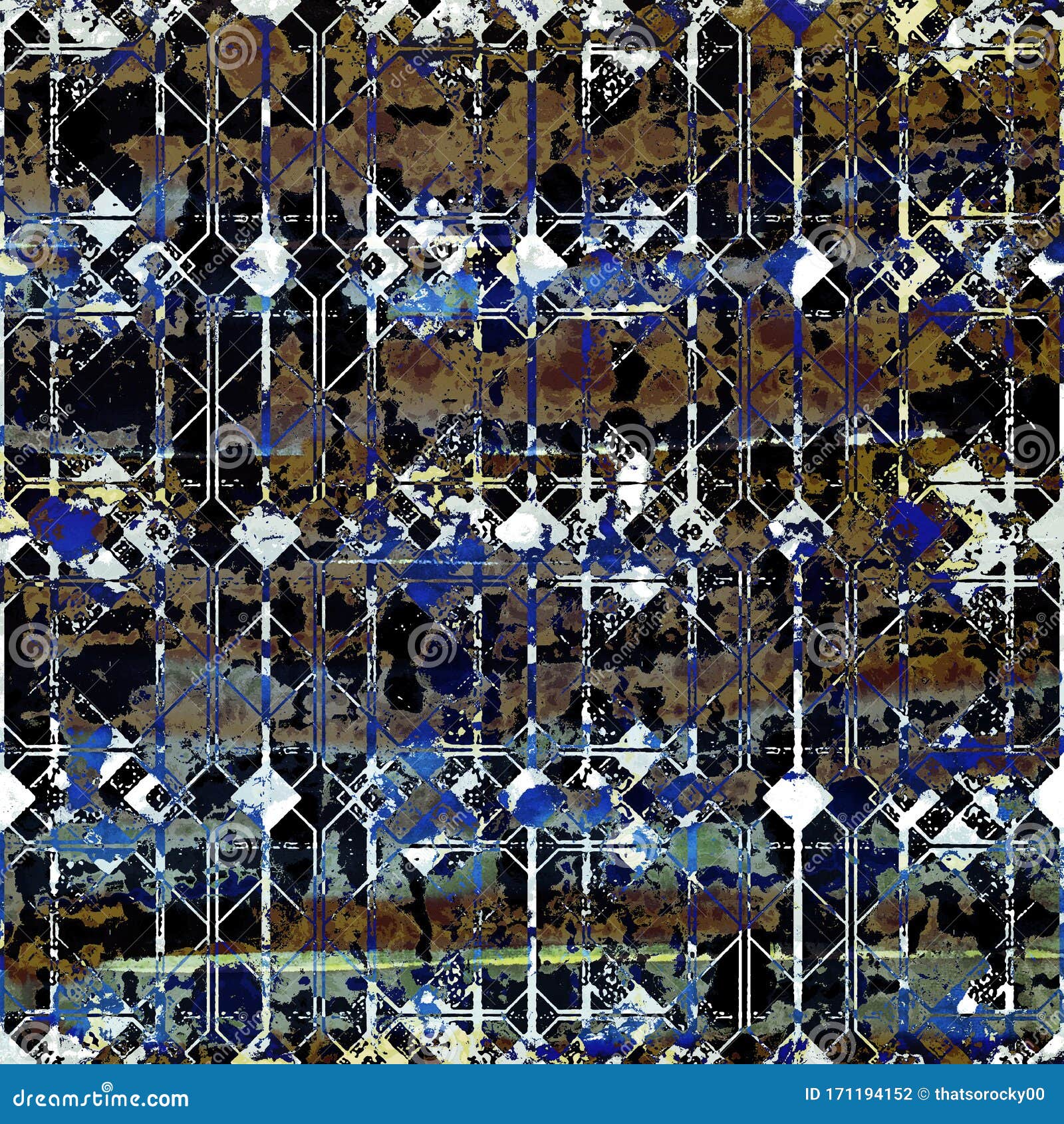 Geometry Repeat Pattern with Texture Background Stock Illustration ...