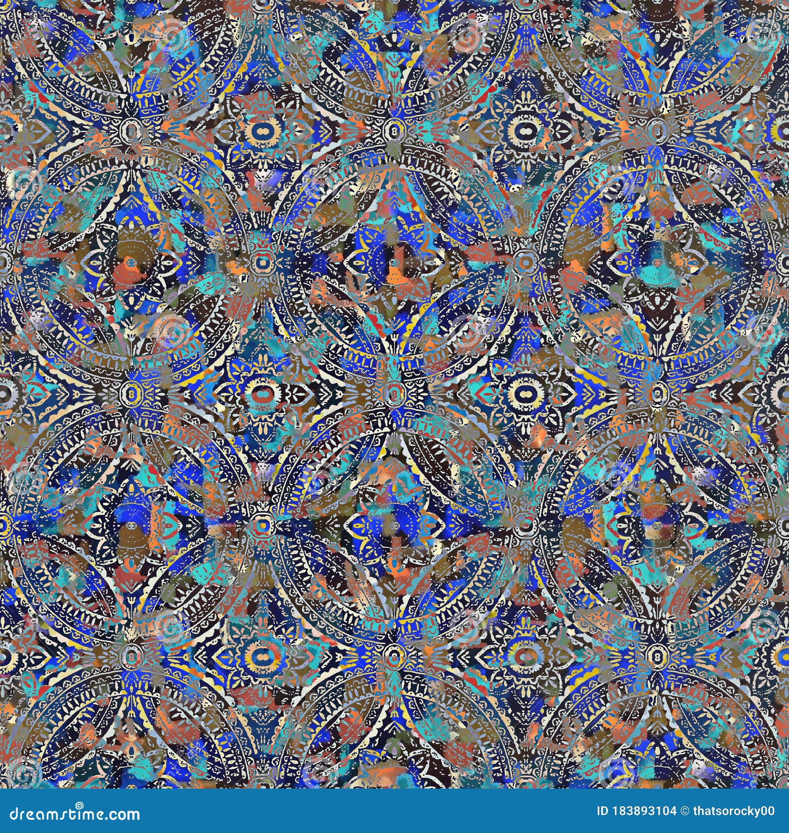 Geometry Repeat Pattern with Texture Background Stock Illustration ...