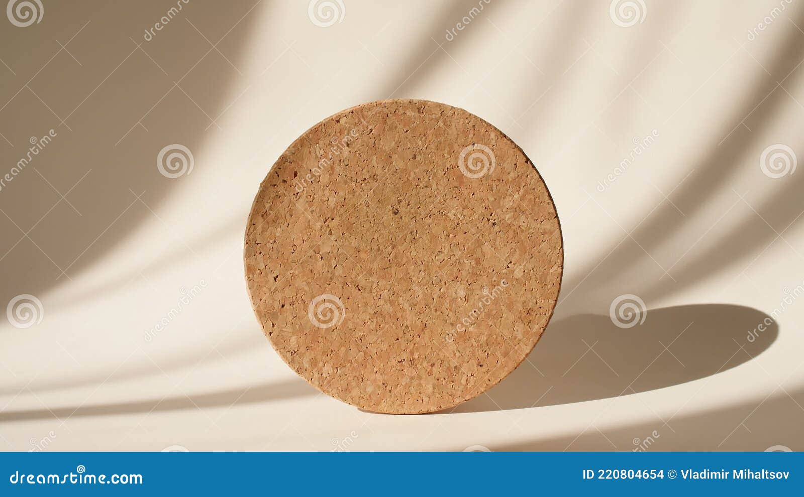 Geometry Round Frame for Show Product Display on Beige Background in ...