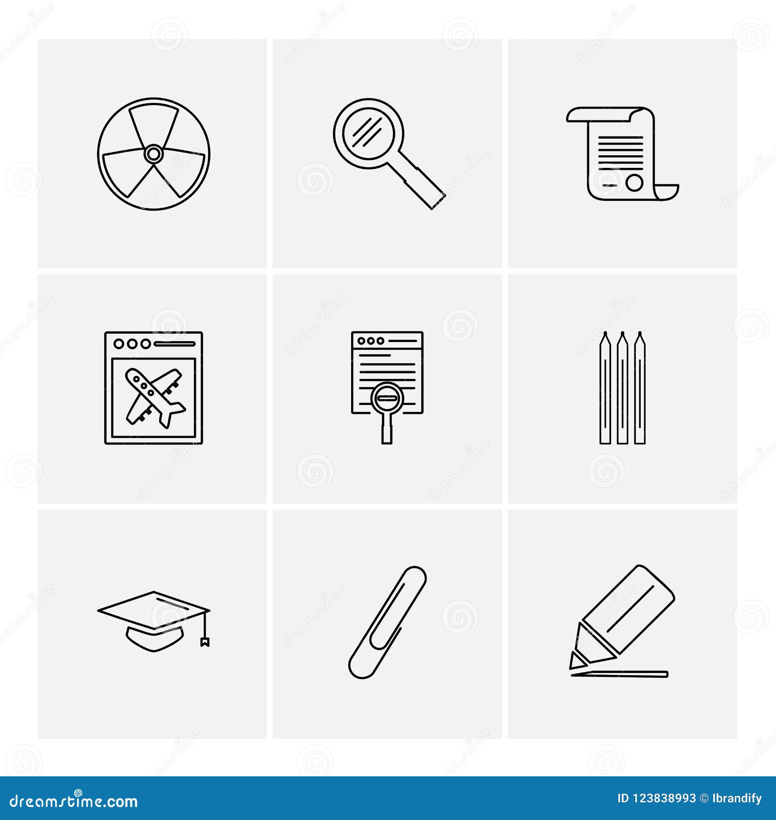 Geometry Science Banner Isolated On White Backdrop Vector Illustration ...