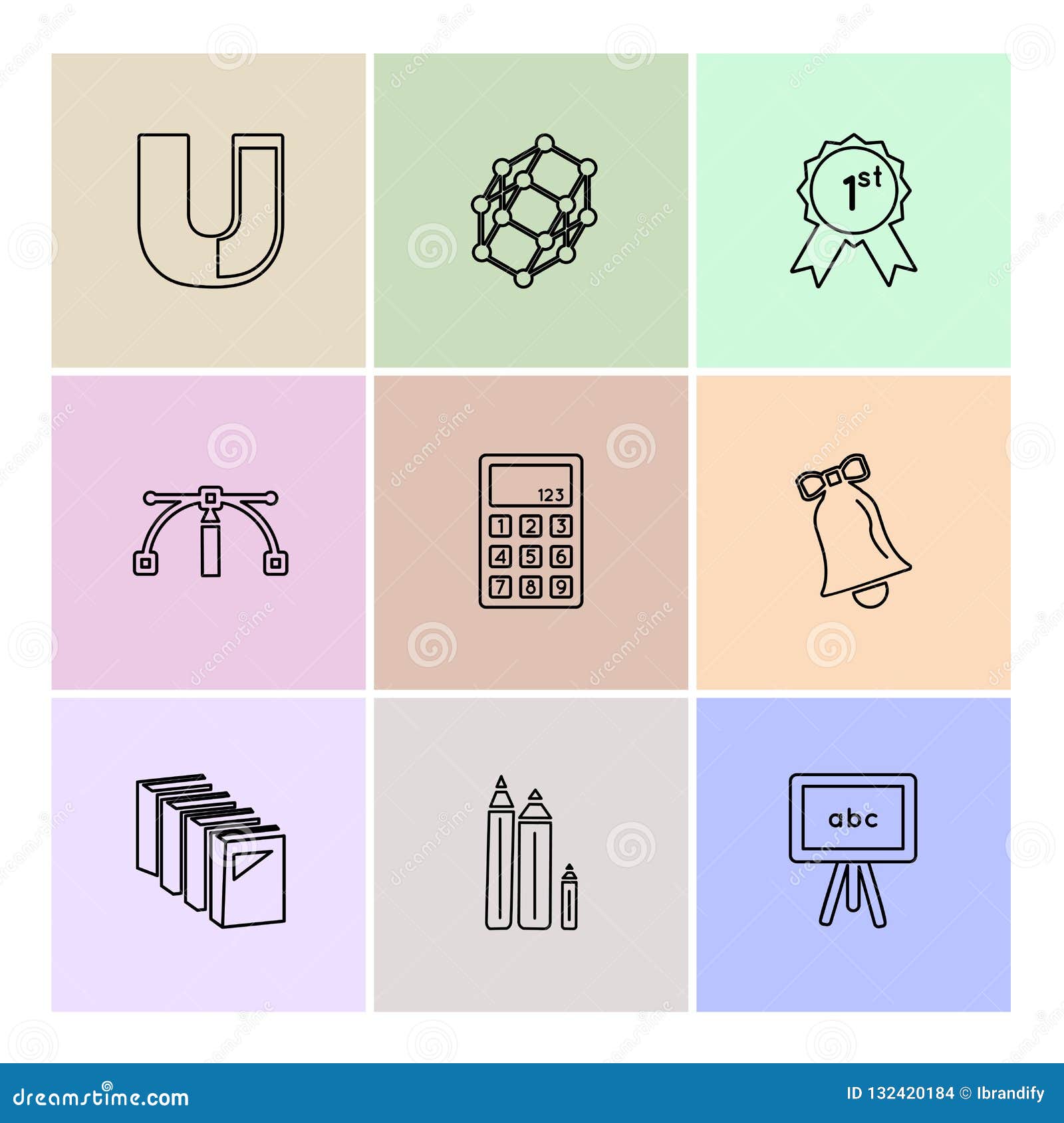 Geometry , Science , Education , Studies , Eps Icons Set Vector Stock ...