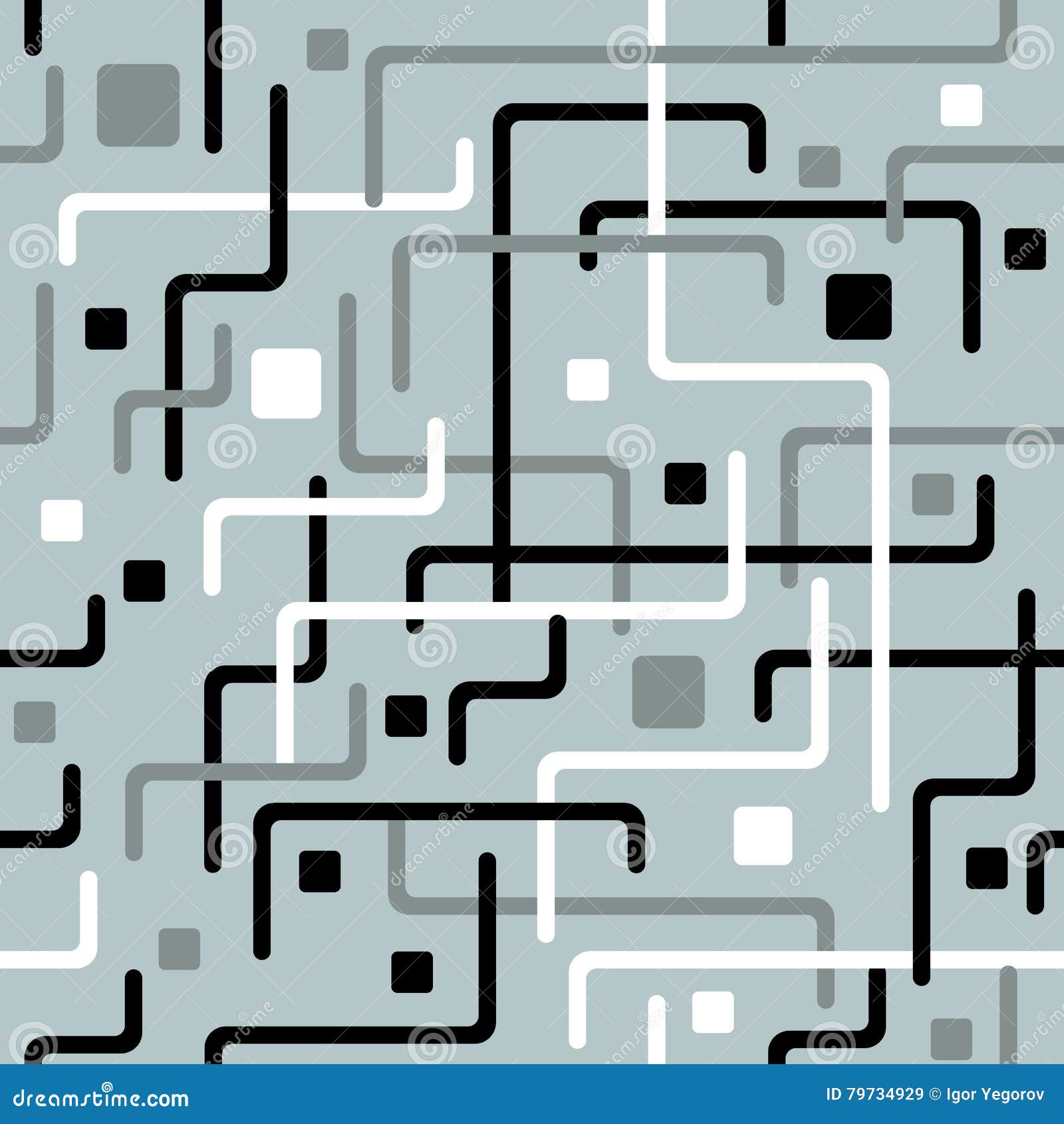 Geometry Seamlessly Background With Lines And Rectangles Cartoon Vector ...