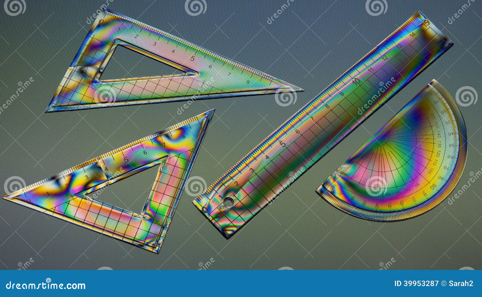 Geometry Set - Plastic, Interference Pattern Die To Omputer Screen ...