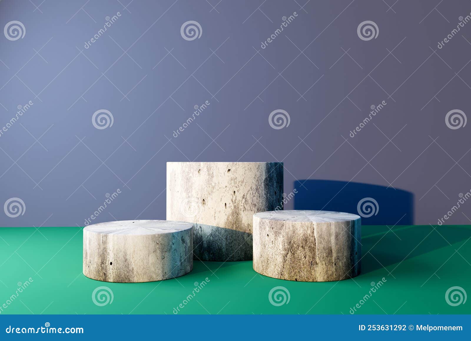 Geometry Shape Podiums for Product Display - 3D Stock Illustration ...