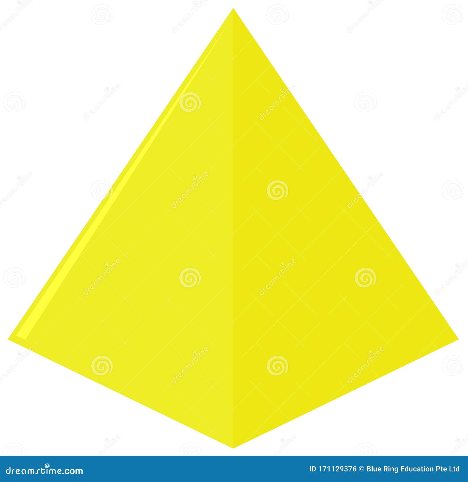 Geometry Shape of Triangle in Yellow Stock Illustration - Illustration ...