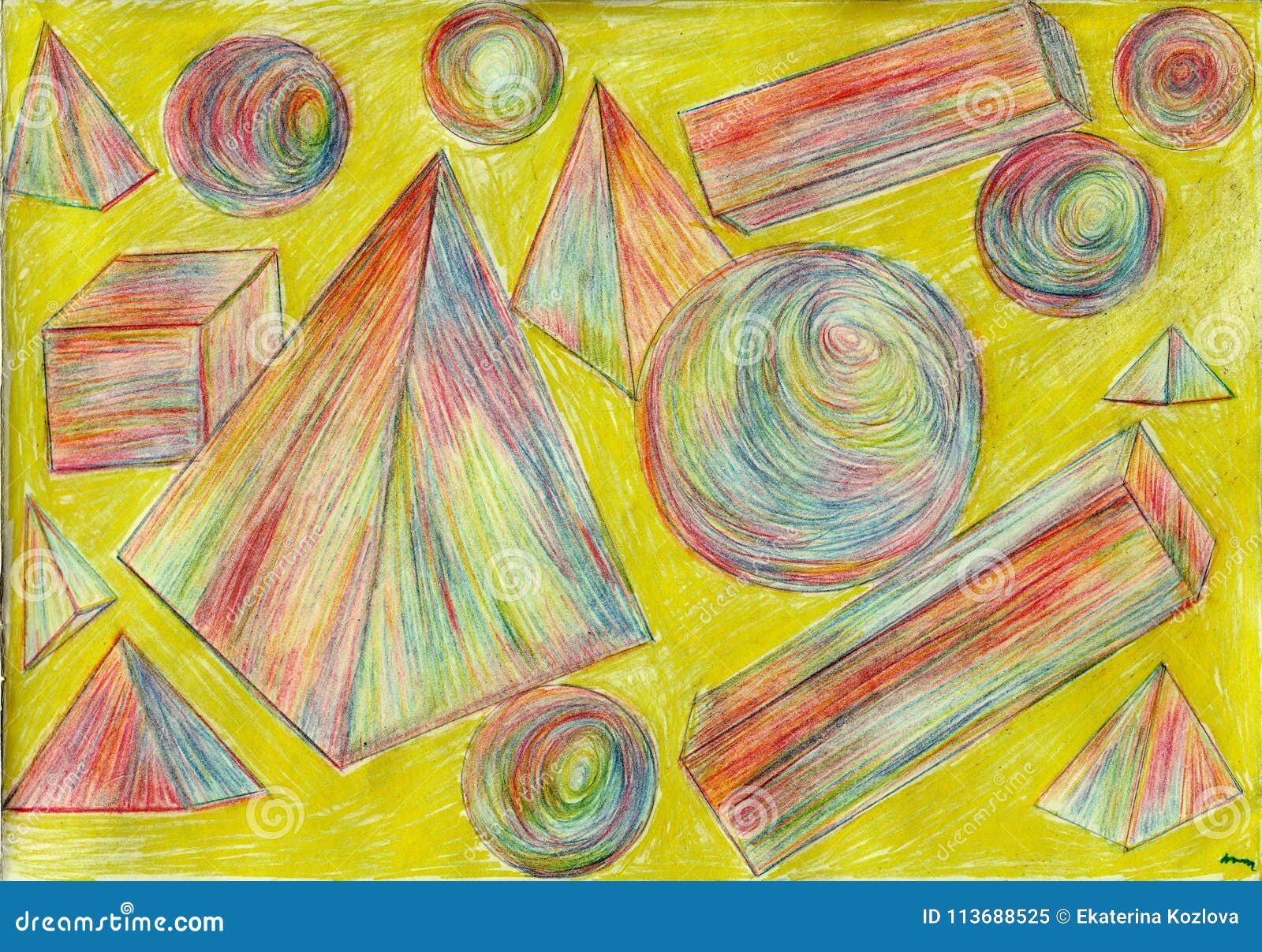 Geometry of space stock image. Image of composition - 113688525