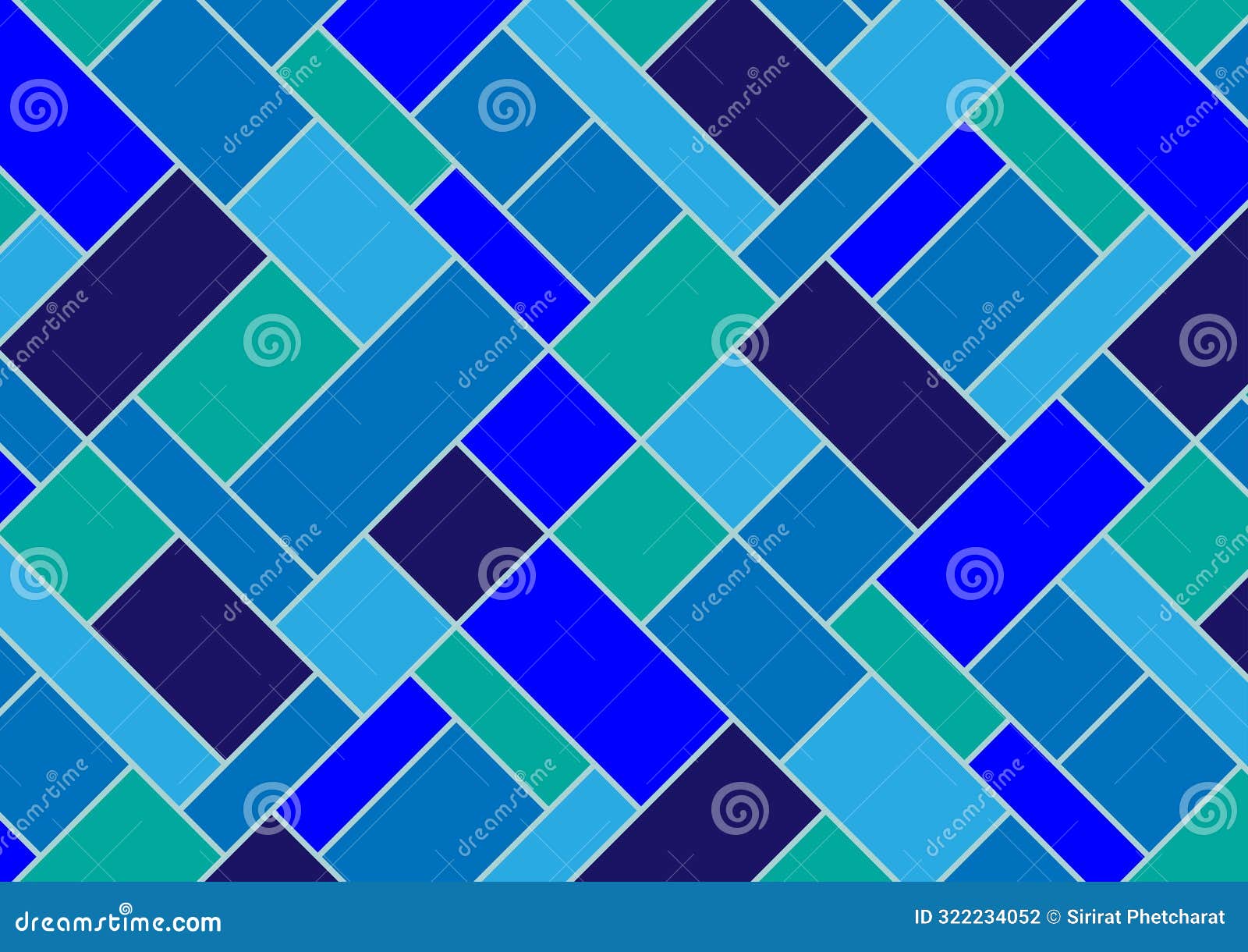 Geometry Square Blue Pattern Green Line Pastel Background Stock Vector ...