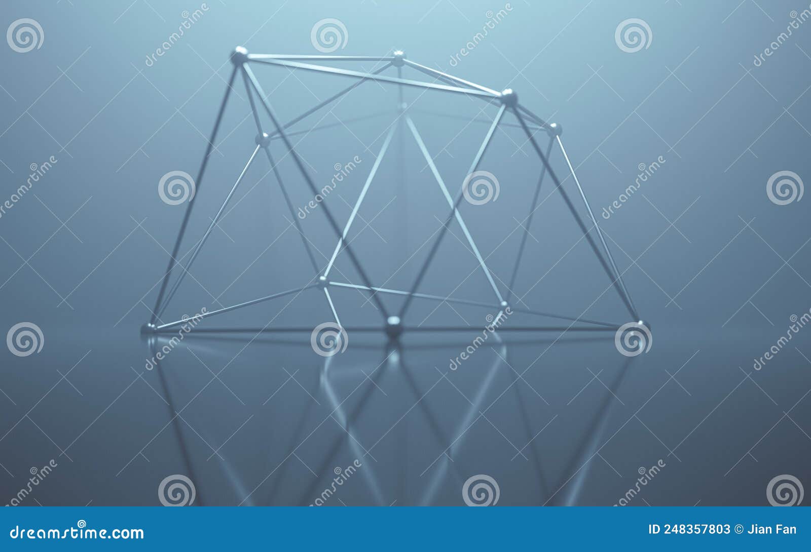 Geometry Structure with Fog Scene, 3d Rendering Stock Illustration ...