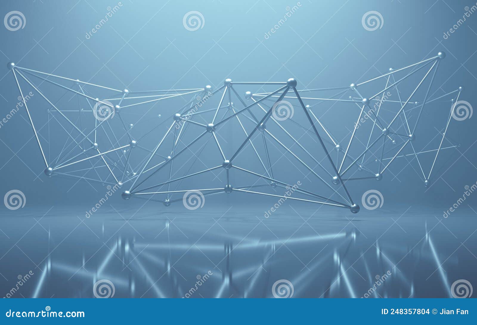 Geometry Structure with Fog Scene, 3d Rendering Stock Illustration ...