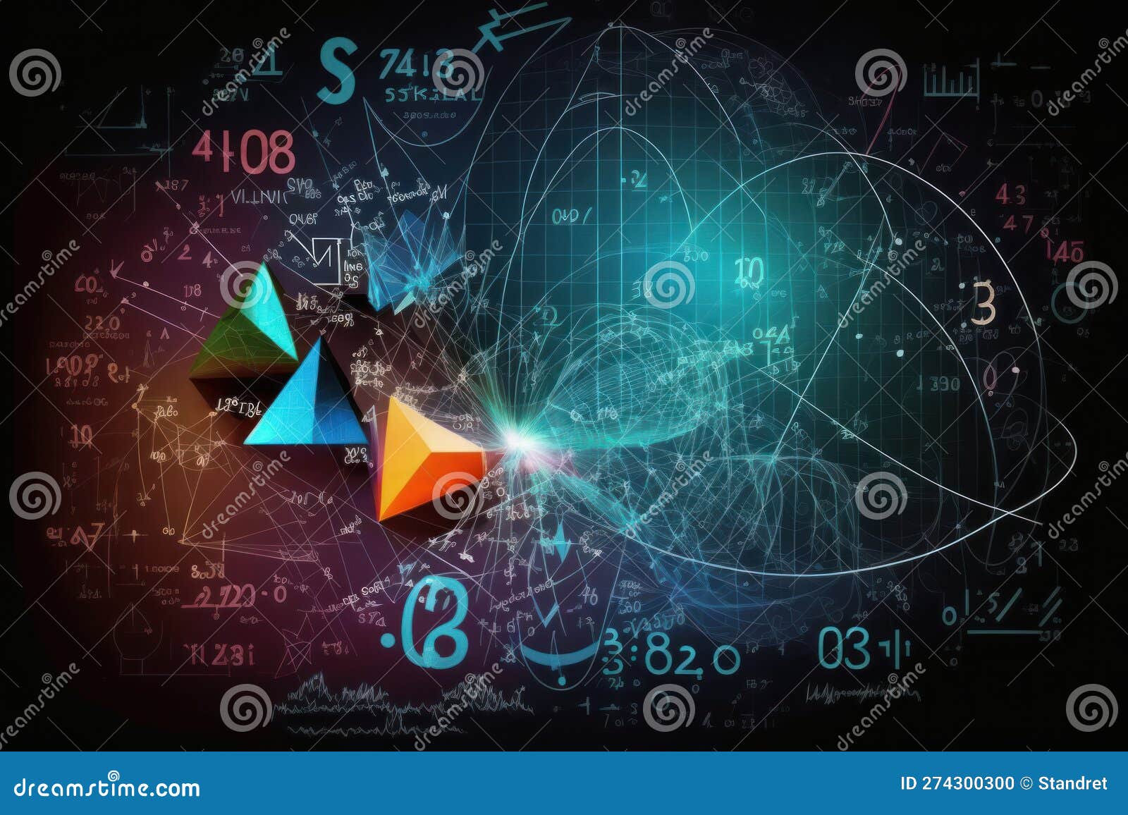 Geometry Style Mathematical Formulas And Calculations Beautiful