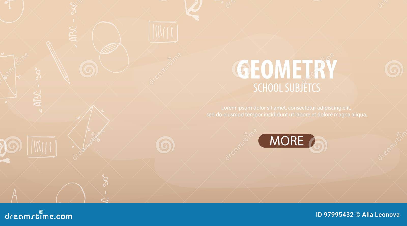 Geometry Subject. Back To School Background. Education Banner. Stock ...