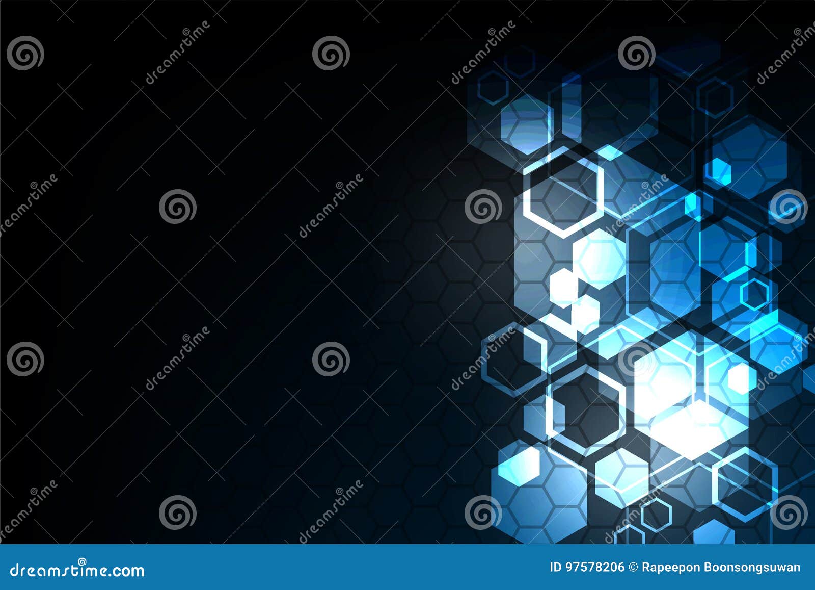 Geometry in Technology Concept on a Dark Blue Background. Stock Vector ...