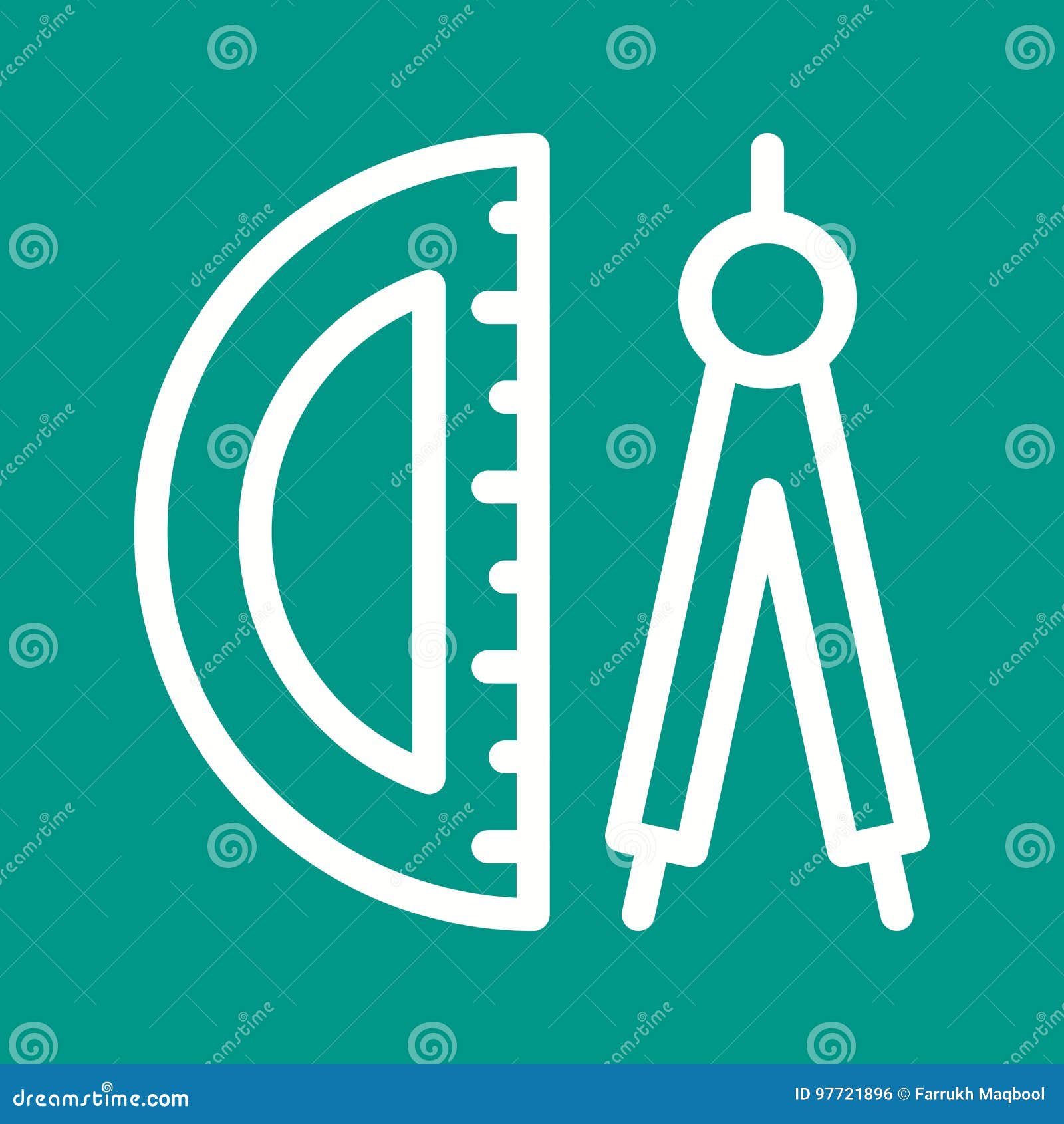 Geometry Tools II stock vector. Illustration of geometry - 97721896