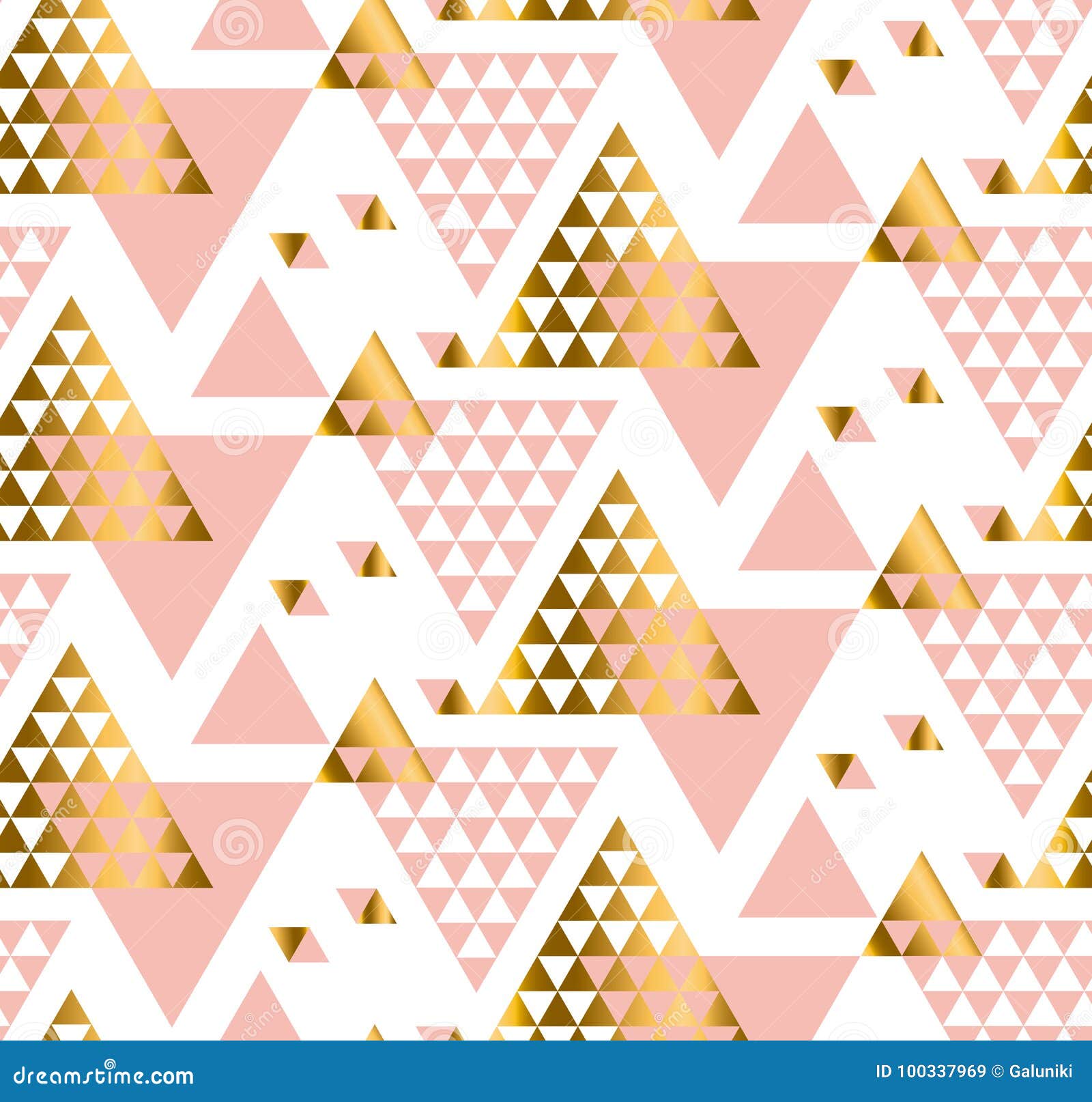 Geometry Triangle Pattern. Gold Stylized Vector Stock Vector ...