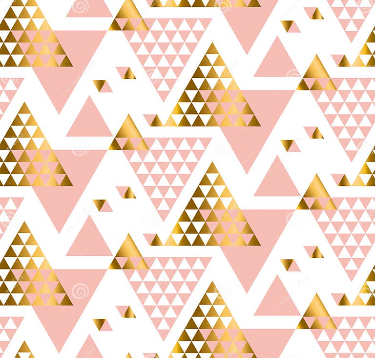 Geometry Triangle Pattern. Gold Stylized Vector Stock Vector ...