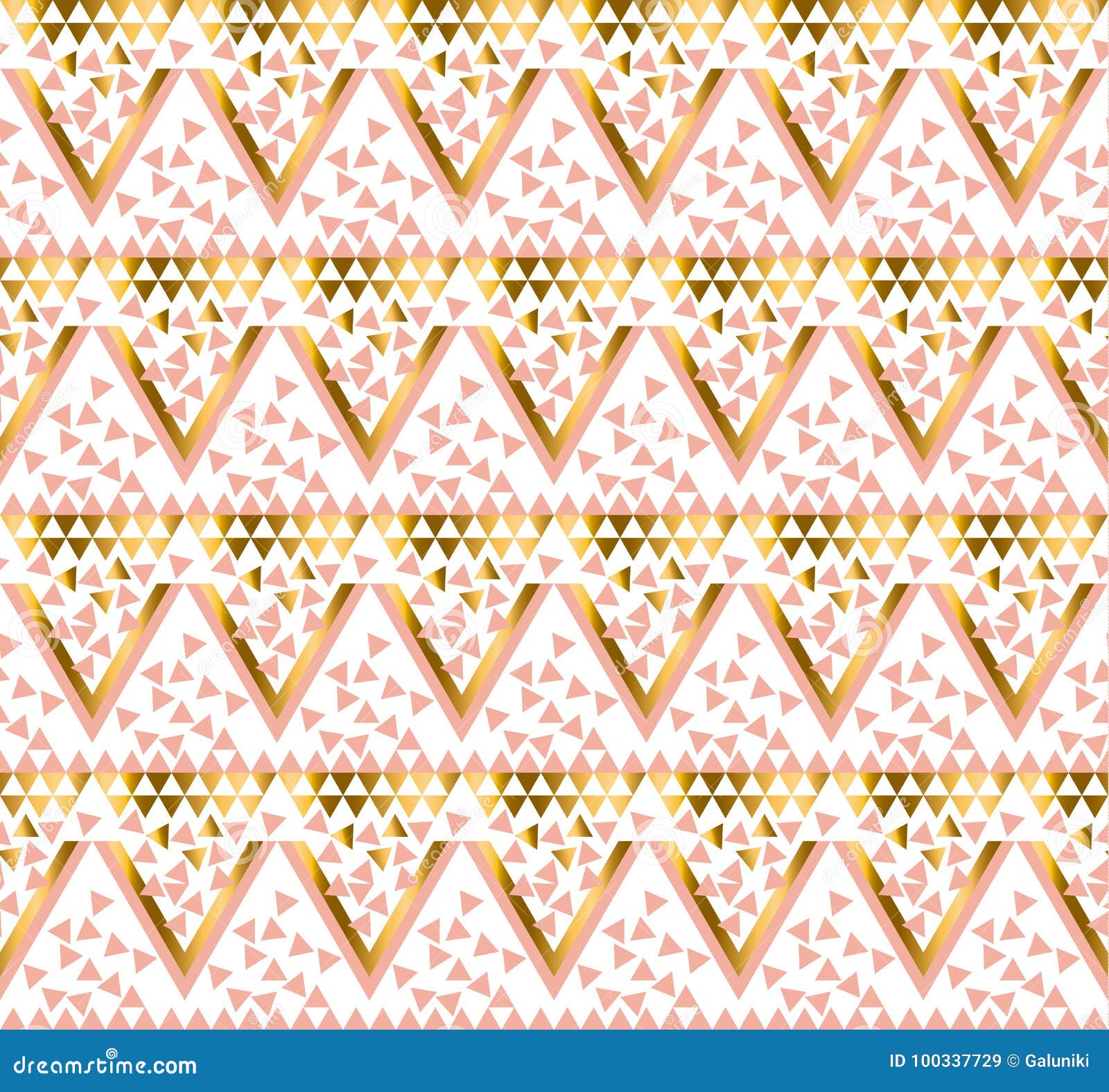 Geometry Triangle Pattern. Gold Stylized Vector Illustration Stock ...