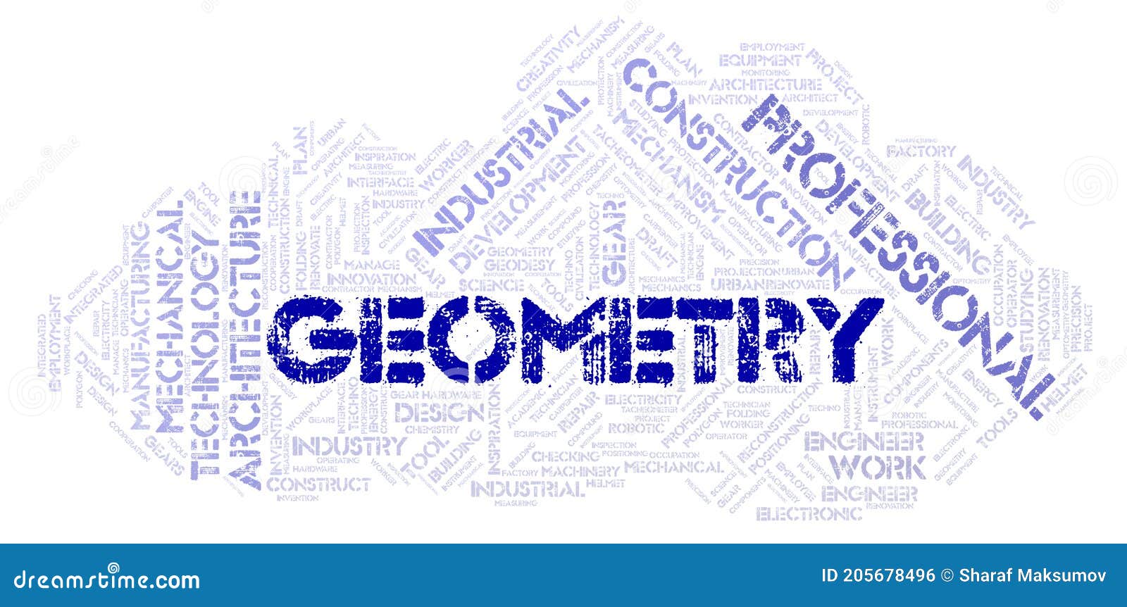 Geometry Typography Word Cloud Create with the Text only Stock ...