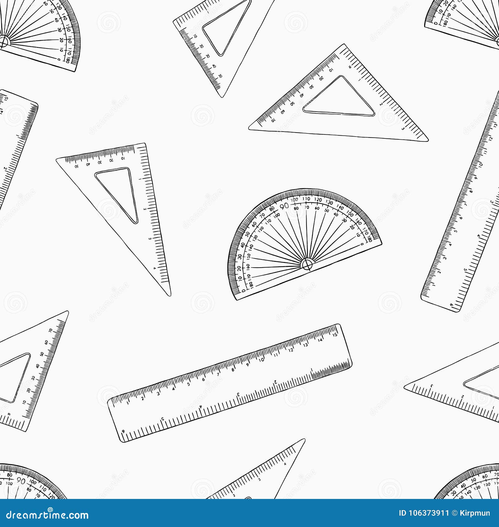 Geometry Vector Set for Mathematics Seamless Pattern Vector. Stock ...