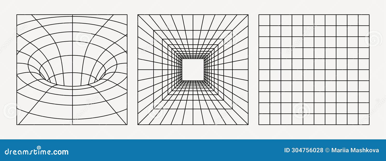 Geometry Wireframe Grid Backgrounds In Neon Pink Color. Retro 80s ...