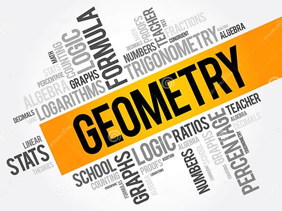 Geometry Word Cloud Collage, Education Concept Background Stock ...