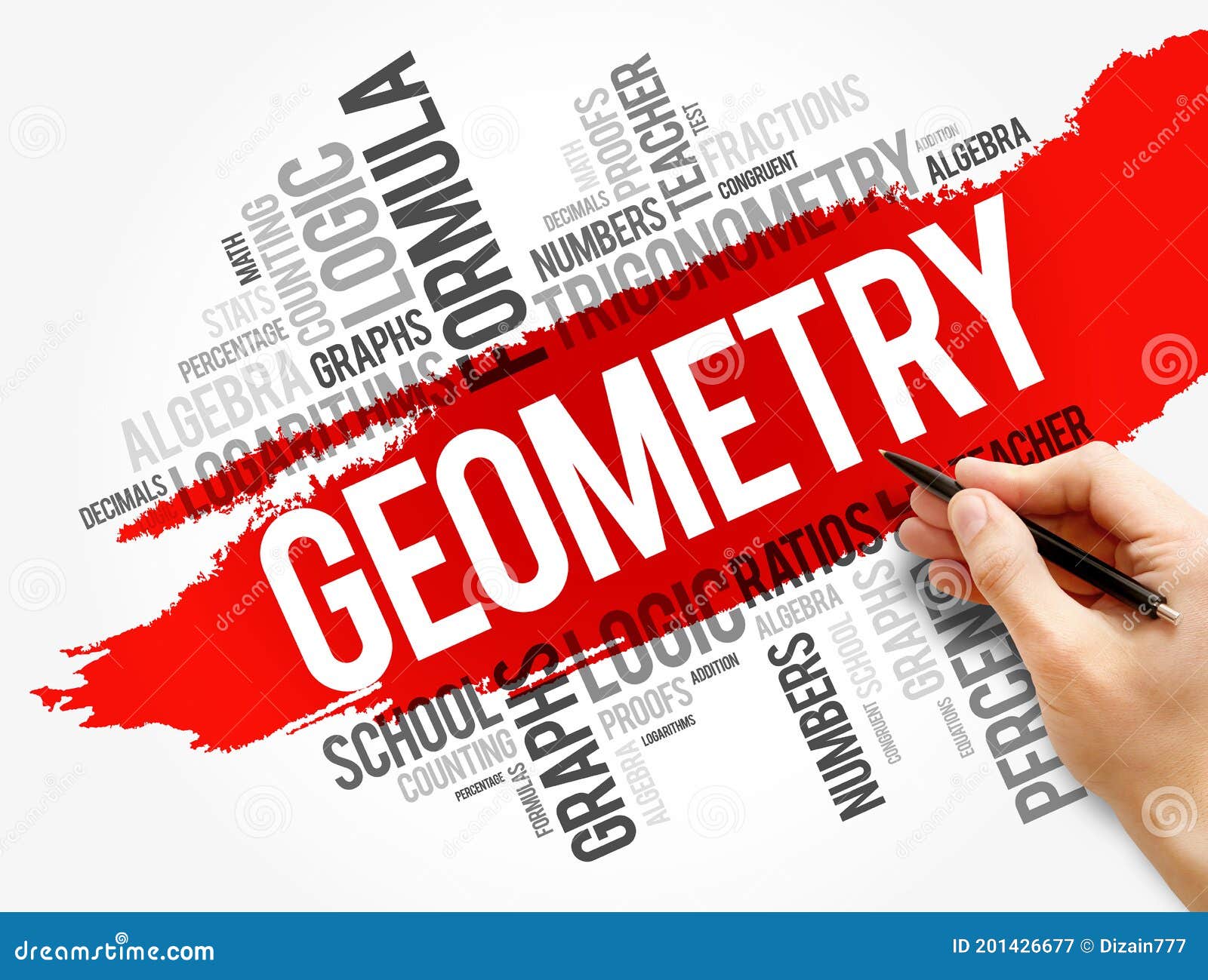 Geometry Word Cloud Collage, Education Concept Stock Image - Image of ...