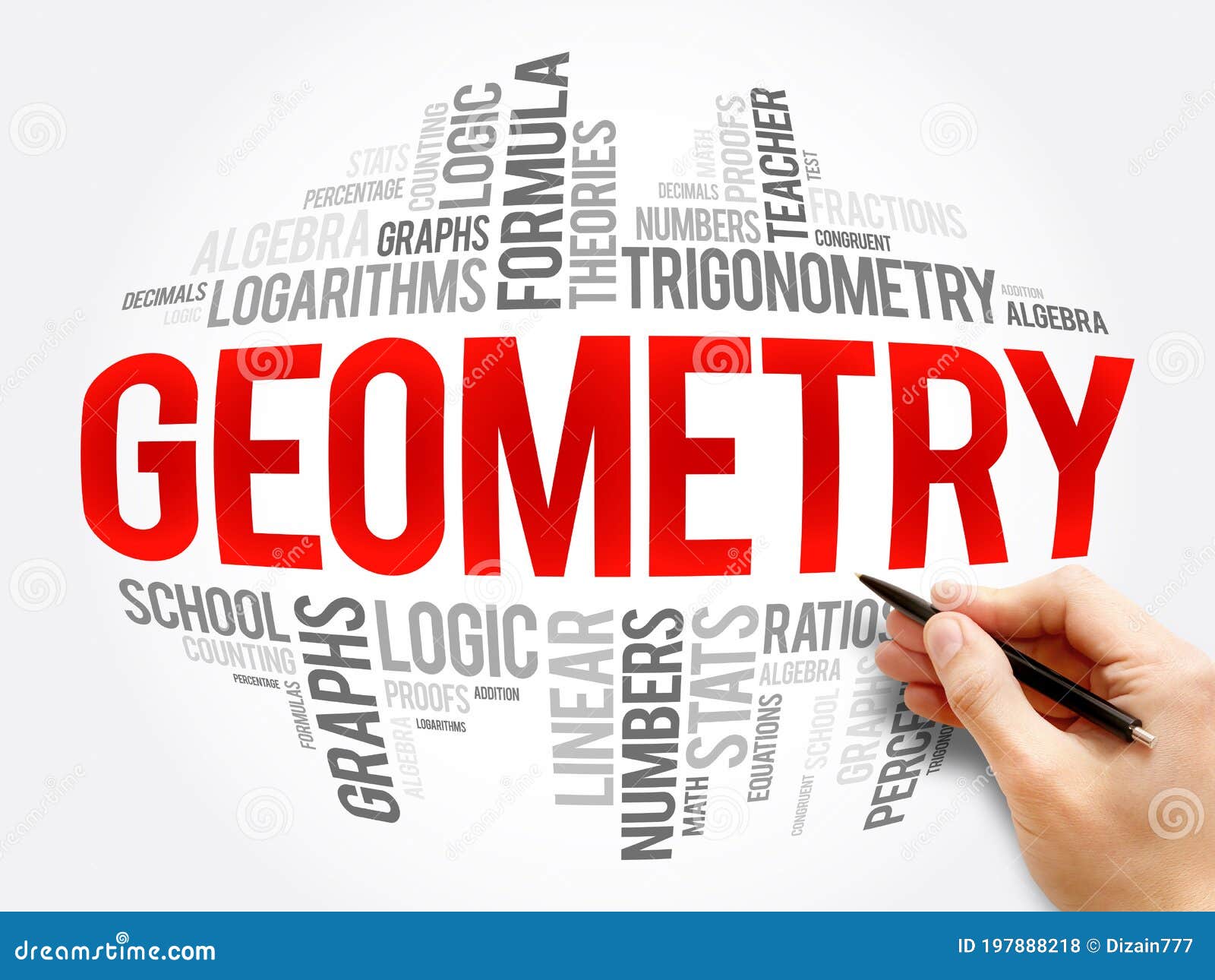 Geometry Word Cloud Collage Stock Photo - Image of lemma, expression ...