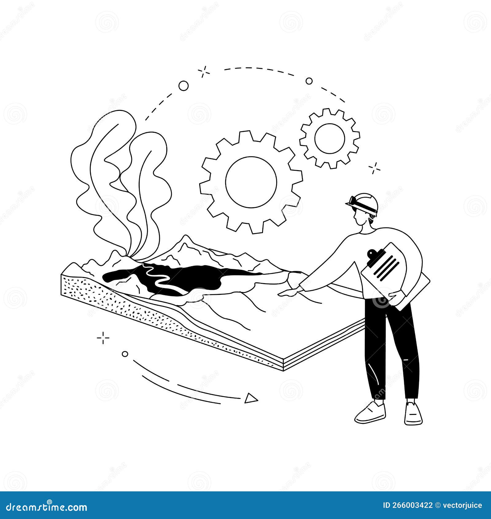 Geomorphology Science Icon Vector Outline Illustration | CartoonDealer ...