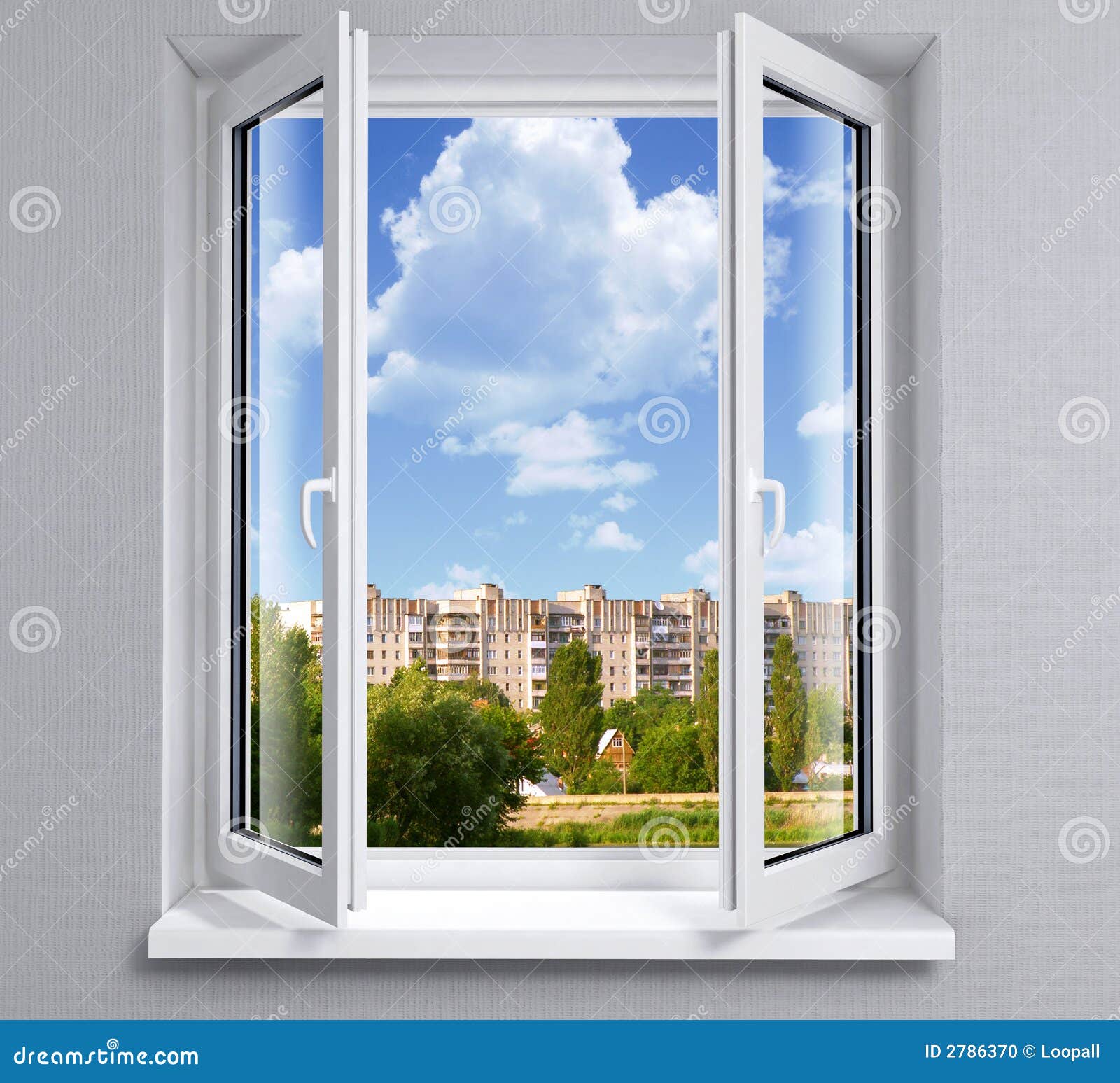 Geopend venster stock foto. Image of ontruim, allen, huis - 2786370