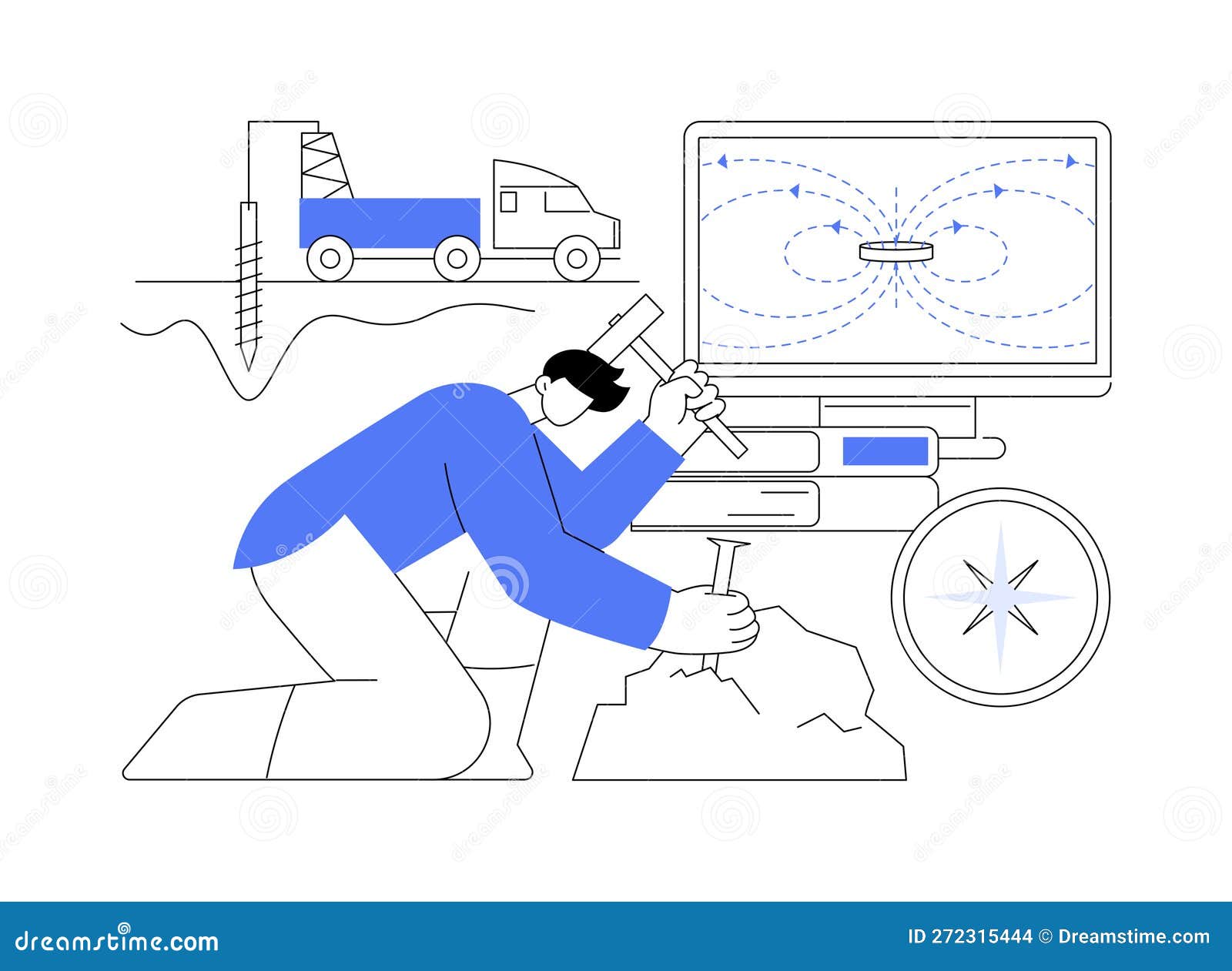 Geophysics Abstract Concept Vector Illustration. Stock Vector ...