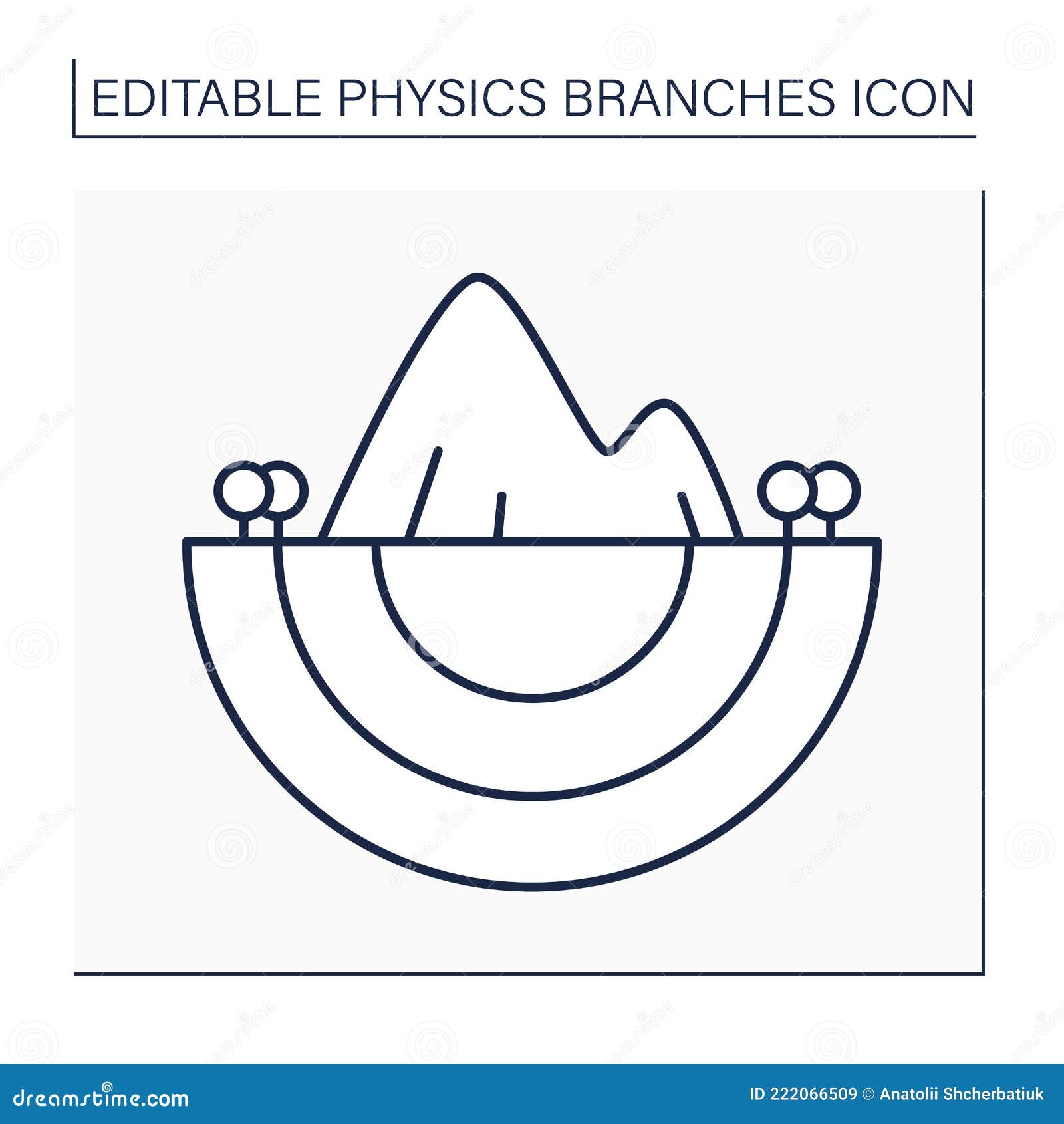 Geophysics line icon stock vector. Illustration of construct - 222066509