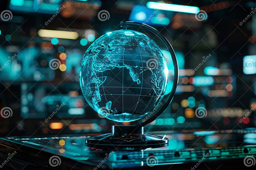 Geopolitical Risk Analysis on a Holographic Globe, Future Corporate ...